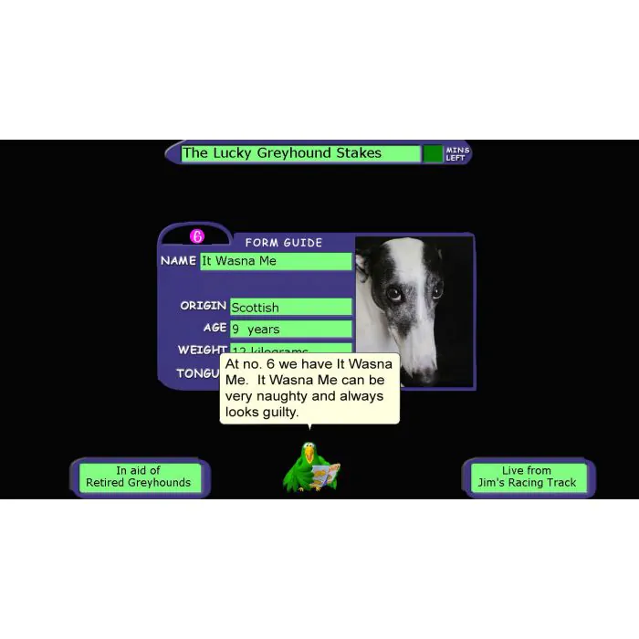 Streamed Dog Racing Race Night video with 4 dog races